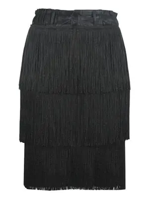 LEDIEL Faux Leather Fringe Skirt