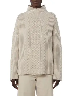 Max Mara Miele Chunky Cable Knit Sweater - White