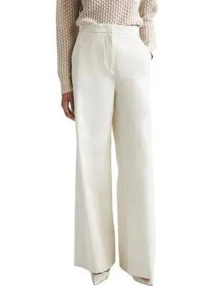 Max Mara Dentice Stretch Cotton Twill Pants - Ivory