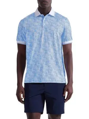 Bugatchi Three-button Performance Polo - Sky