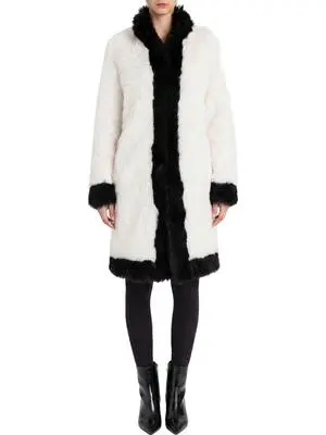 TWINSET Fur Coat - White