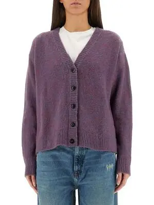 AMISH Buttoned Cardigan - Violet