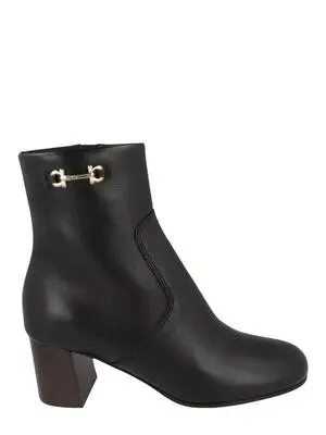 FERRAGAMO Otello Leather Bootie - Black