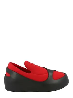 FERRAGAMO Lunar Paneled Slip-on Sneaker - Red