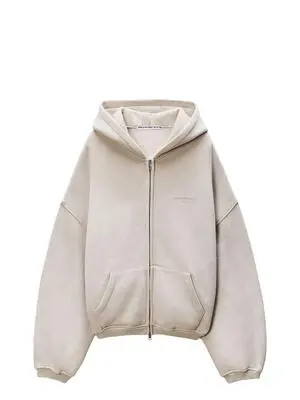 Alexander Wang Allover Hotfix Zip Up Hoodie - Brown