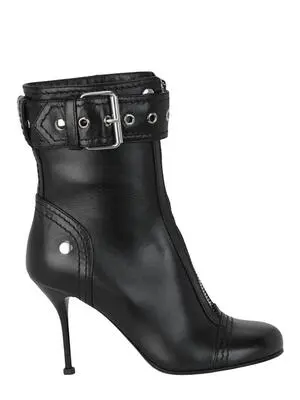 Alexander McQueen Buckle Detailed Ankle Boots - Black