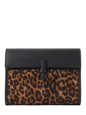 HUNTING SEASON Leopard-print Suede And Leather Clutch - Animal Print