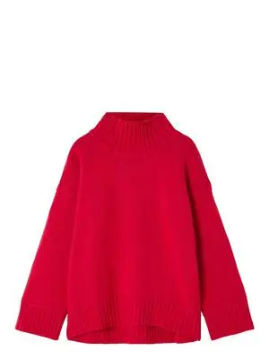LA LIGNE Wool And Cashmere-blend Mock-neck Sweater - Red