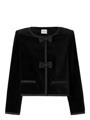 Posse Quincy Cropped Cotton-velvet Jacket - Black