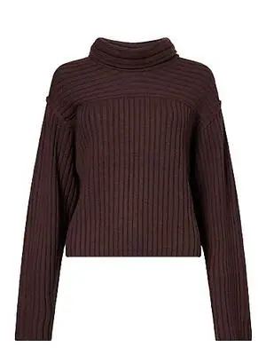 Theory Merino Wool Turtleneck Jumper - Deep Plum