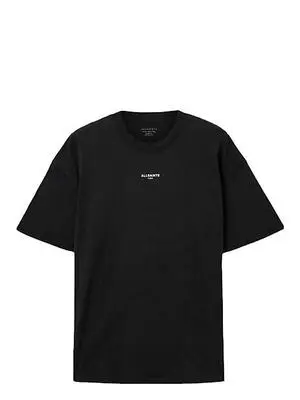 ALLSAINTS Mikro Branded-print Cotton-jersey T-shirt Xxl - Washed Black