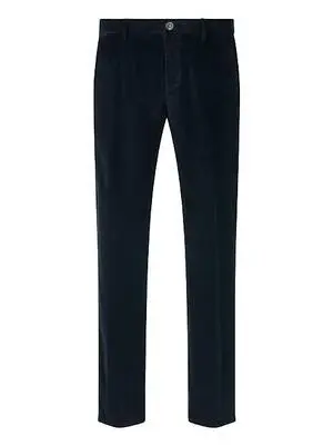 Boggi Milano Stretch-corduroy Trousers - Navy Blue