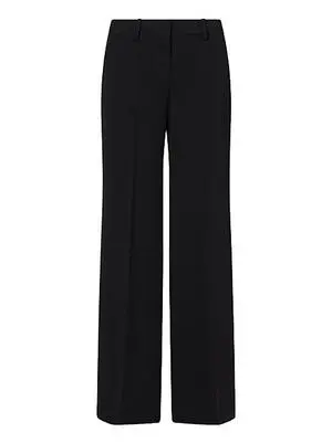 Theory Flared-leg Woven Trousers - Black