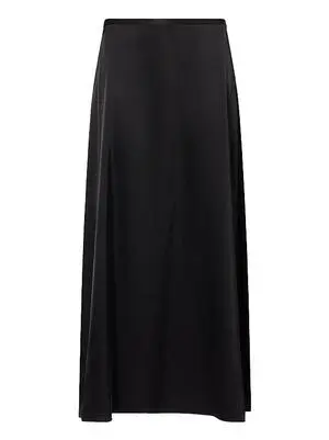 Theory Satin A-line Maxi Skirt - Black