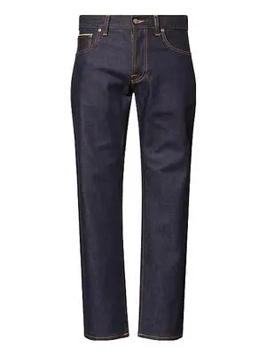 Nudie Jeans Solid Ollie Straight-leg Stretch-denim Jeans - Dry Japan Selvage