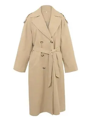 House Of Cb Marais Belted-waist Cotton-blend Trench Coat - Camel