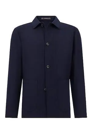 BOGGI MILANO Single-Breasted Wool Jacket