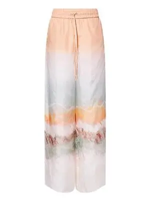 Zimmermann Relaxed-fit Tie-dye Silk Trousers - Tie Dye