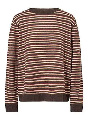 REFORMATION Stripe-print Cashmere Jumper - Compost Multi Stripe