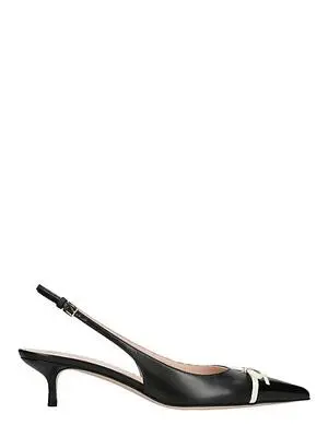 Valentino Garavani Bepointy 45 Slingback Pumps - Blk/white