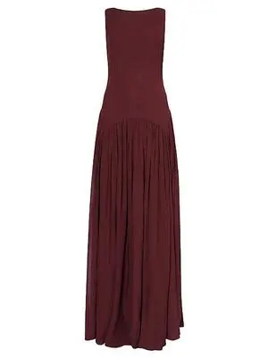 REFORMATION Camella Sleeveless Maxi Dress - Mahogany