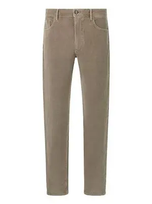 Boggi Milano Tapered-leg Mid-rise Stretch-corduroy Jeans - Taupe