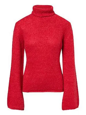 REFORMATION Grove Turtleneck Alpaca Wool-blend Jumper - Lipstick