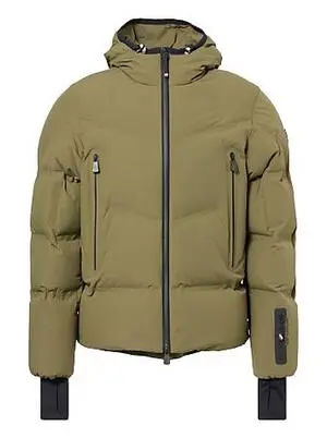 Moncler Angren Hooded Woven-down Jacket - Brown