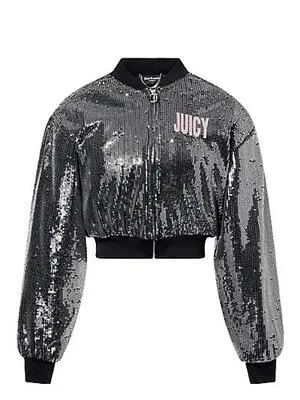 Juicy Couture Sequin-embellished Bomber Jacket - Black