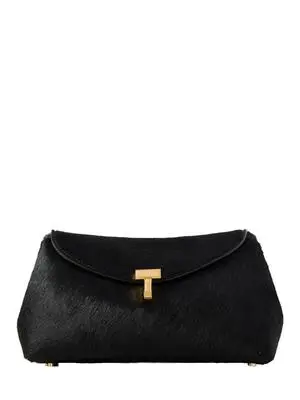 TOTEME T-lock Mini Clutch - Black