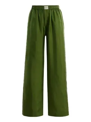 Comme Si La Boxer Alta Silk-twill Pants - Green