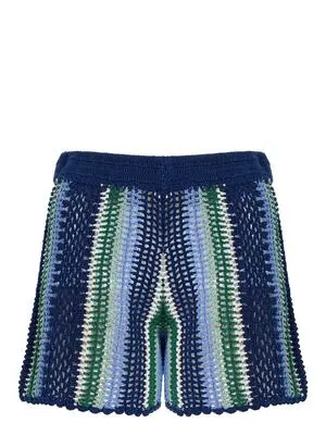 ALL THAT REMAINS Hand-Knit Cotton Mini Shorts