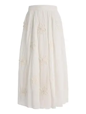 ALL THAT REMAINS Fleur Maxi Skirt - White