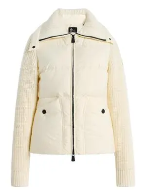 Moncler Down And Wool Zip-up Cardigan - Ivory