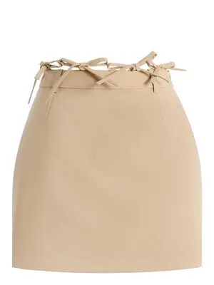 Marie Adam-Leenaerdt Wool Mini Skirt - Neutral