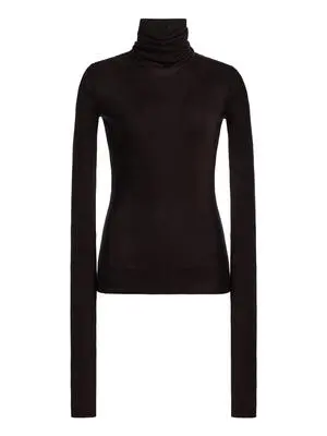 MARIE ADAM-LEENAERDT Wool-Silk Balaclava Sweater
