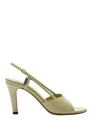 Miu Miu Snake-effect Leather Sandals - Green