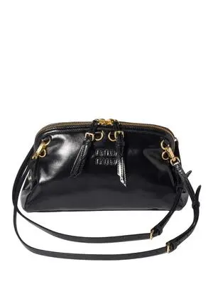 Miu Miu Caprice Leather Clutch Black