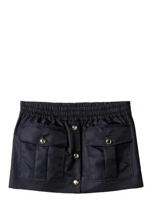 Miu Miu Technical Gazar Miniskirt - Navy