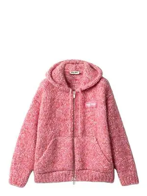 Miu Miu Crochet Cardigan Sweater - Pink