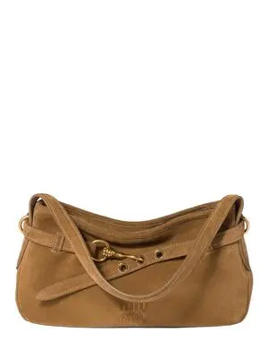 Miu Miu Aventure Suede Bag - Olive Green