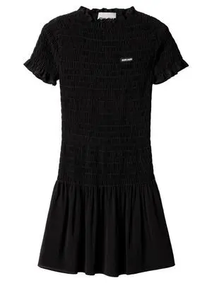 Miu Miu Georgette Mini-dress - Black