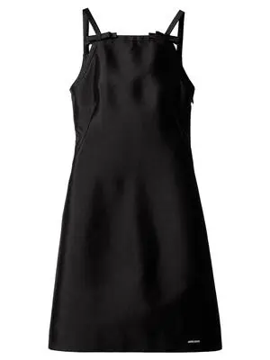 Miu Miu Silk And Wool Mini-dress - Black