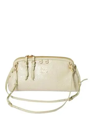 Miu Miu Caprice Ayers Leather Clutch - Pistachio Green