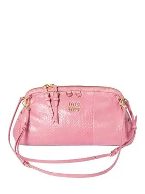 Miu Miu Ayers Leather Clutch - Petal Pink