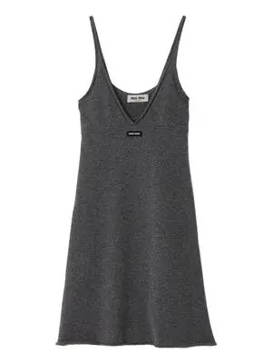 Miu Miu Cashmere Tank Dress - Slate Gray