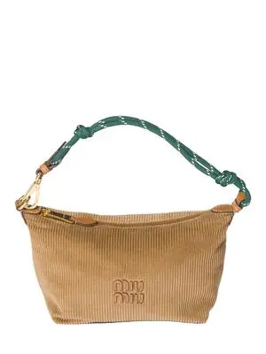 Miu Miu Corduroy Pouch - Cinnamon/green