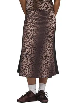 PUMA Leopard Luxe T7 Midi Skirt