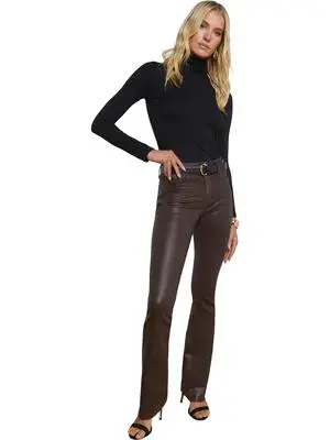 L'Agence Ruth Coated Straight-leg Jean - Espresso Coated
