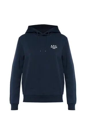 A.p.c. Sweatshirt With Embroidered Logo - Navy Blue